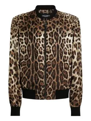 Dolce & Gabbana Print Bomber Jacket - Leopard