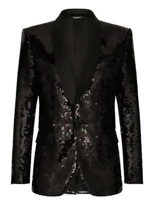 Dolce & Gabbana Dolce Gabbana Sequin-embellished Suit - Black
