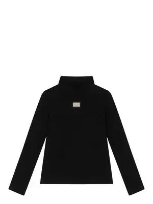 DOLCE & GABBANA Logo-plaque Stretch-cotton Sweater