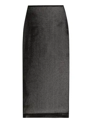 Dolce & Gabbana Mesh Midi Skirt - Black