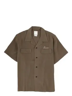 Visvim Camp Embroidered Polo Shirt - Brown