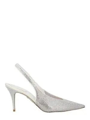 Rene Caovilla Crystal Slingback Heeled Pumps - Silver