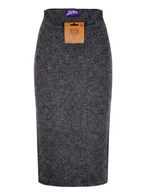 JEAN PAUL GAULTIER Ribbed Knit Skirt - Medium Gray
