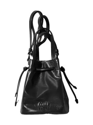 Miu Miu Shiny Leather Pouch - Black