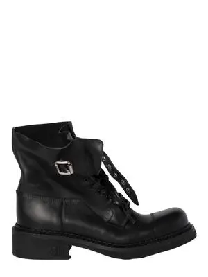 Miu Miu Leather Booties - Black