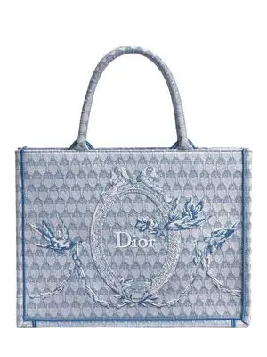 Dior Qixi Medium Book Tote With Strap - Blue