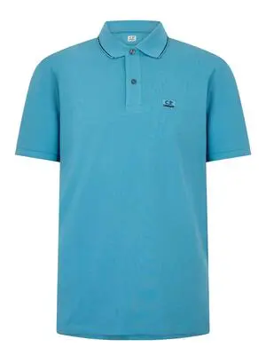 C.P. COMPANY Shortsleeve Polo Shirt - Blue