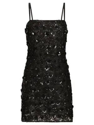 Dolce & Gabbana Sequined Short Dress - Black