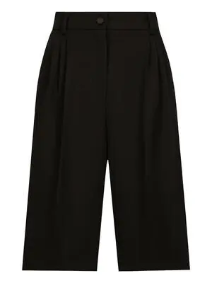 Dolce & Gabbana Dolce Gabbana Gabardine Tuxedo Bermuda Shorts - Black