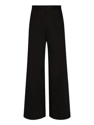 Dolce & Gabbana Dolce Gabbana Wide Leg Tailored Pants - Black