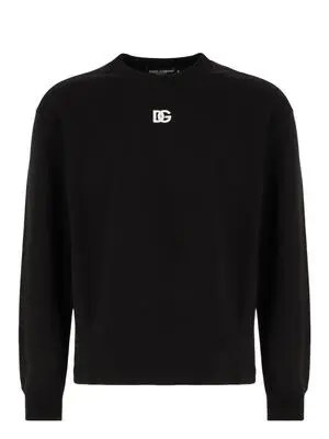 Dolce & Gabbana Dg-embroidered Jumper - Black