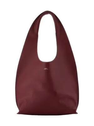 A.p.c. Grainy Leather Shoulder Bag - Red