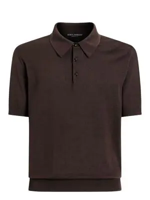 Dolce & Gabbana Dolce Gabbana Short-sleeved Polo Shirt - Brown