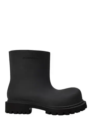 Balenciaga Round-toe Ankle Boots - Black