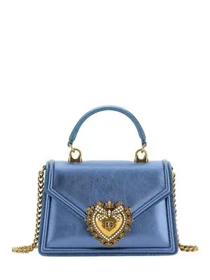 Dolce & Gabbana Dolce Gabbana Devotion Foldover Top Tote Bag - Blue