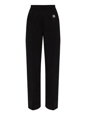 Dolce & Gabbana Dolce Gabbana Dg Logo Embroidered Sweatpants - Black