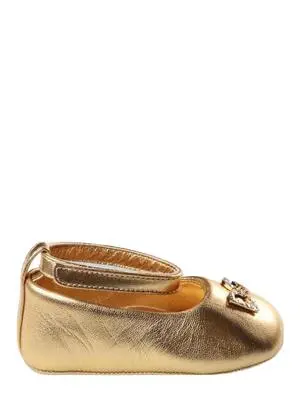Dolce & Gabbana Crystal Embellished Ballerina Shoes - Nude