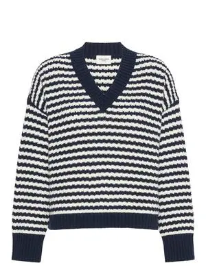MAX MARA Weekend Max Mara Wkdspiga V-Neck Striped Knitted Jumper