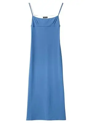 Miu Miu Stretch Jersey Midi-dress - Blue