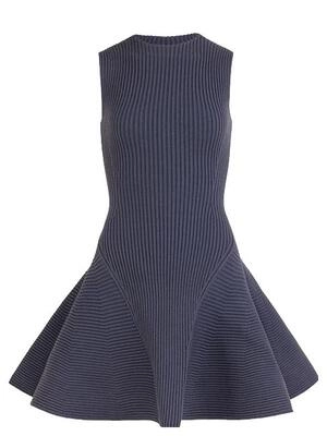 ALAÏA Engineered Rib Skater Dress