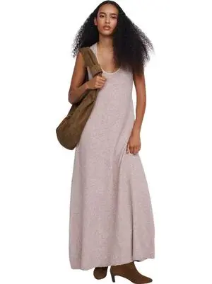 Anthropologie Sleeveless Sweater Midi Dress - Neutral