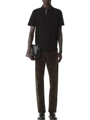 LANVIN Polo Shirt In Pique Cotton - Black