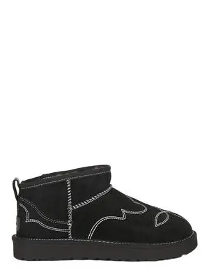 UGG Classic Ultra Mini Western Boot - Black
