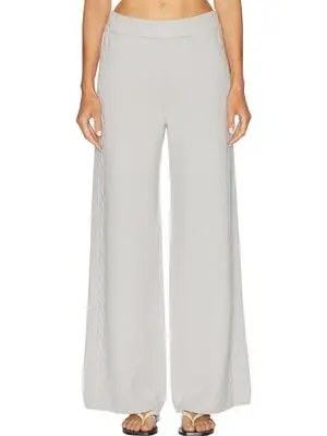 LISA YANG Olanda Trousers In Light Grey - Seashell