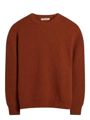 FRIZMWORKS Patch Round Pullover Knit - Brick