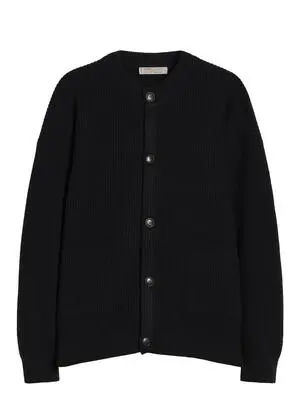 FRIZMWORKS Heavy Wool Round Cardigan - Black