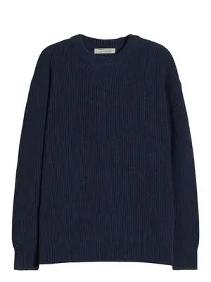 FRIZMWORKS Patch Round Pullover Knit - Navy
