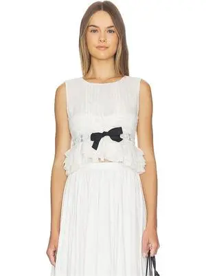 V. CHAPMAN X Kristopher Brock Almeria Top In White - Eggshell