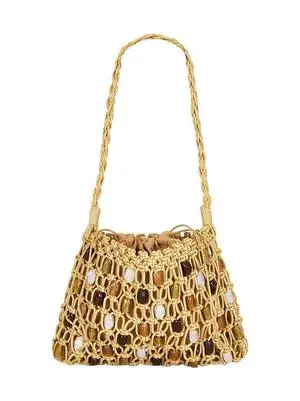 8 Other Reasons Raffia Shoulder Bag In Tan - Brown
