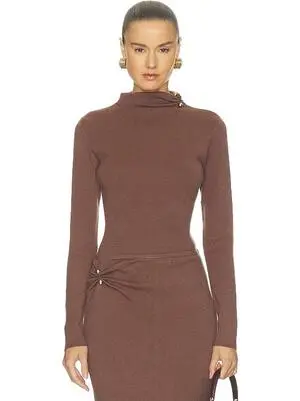 4TH & RECKLESS Oceane Knitted Top - Chocolate