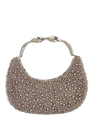 Simkhai Evelyn Twist Top Handle Bag In Metallic - Silver