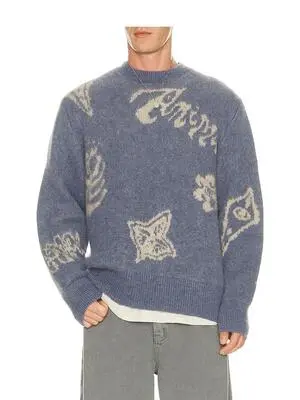Oas Symo Pino Crewneck Sweater - Blue