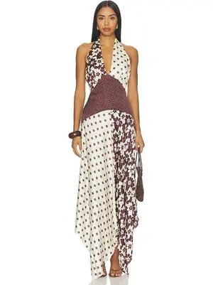 ROAME. Miranda Dress In Brown - Mod Bloom
