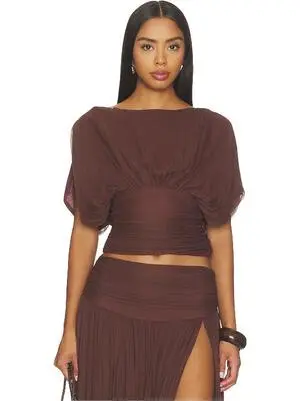 Tularosa Tularosa Eira Top In Brown. Brown