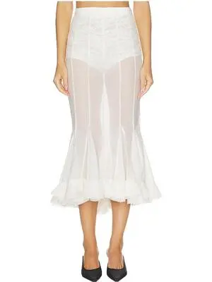 V. CHAPMAN X Kristopher Brock Zapillo Skirt & Short In White - Eggshell