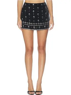 Amanda Uprichard Miles Velvet Skirt - Black