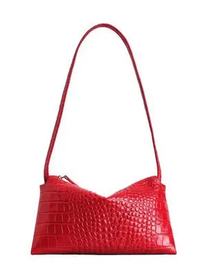 Cos Mini Pavilion Shoulder Bag Croc-effect Leather - Red