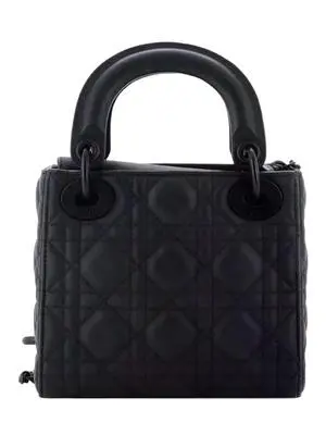 DIOR Ultra Matte Lady Dior Chain Bag Cannage Quilt Calfskin Mini Shoulder Bag