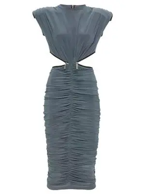 MITILIANE COUTURE Zipped Cut-out Mini Dress - Grey