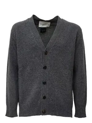 AMARANTO Distressed Cardigan - Grey