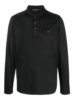 Michael Kors Long-sleeve Polo Shirt - Black