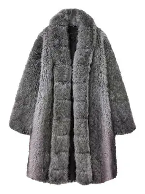 PURPLE BRAND Faux-fur Coat - Grey