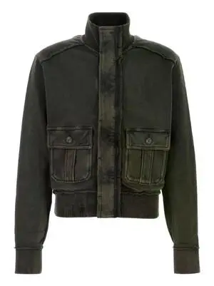 ENTIRE STUDIOS Supply Faded-effect Zip-up Jacket Black
