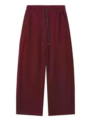 TOUT A COUP Drawstring Wide-leg Track Pants Red