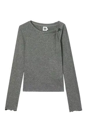 B+AB Knot-detail Long-sleeve Top - Grey