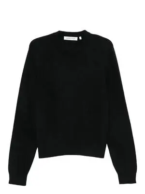 SUNFLOWER Ribbed-knit Crew-neck Sweater - Black